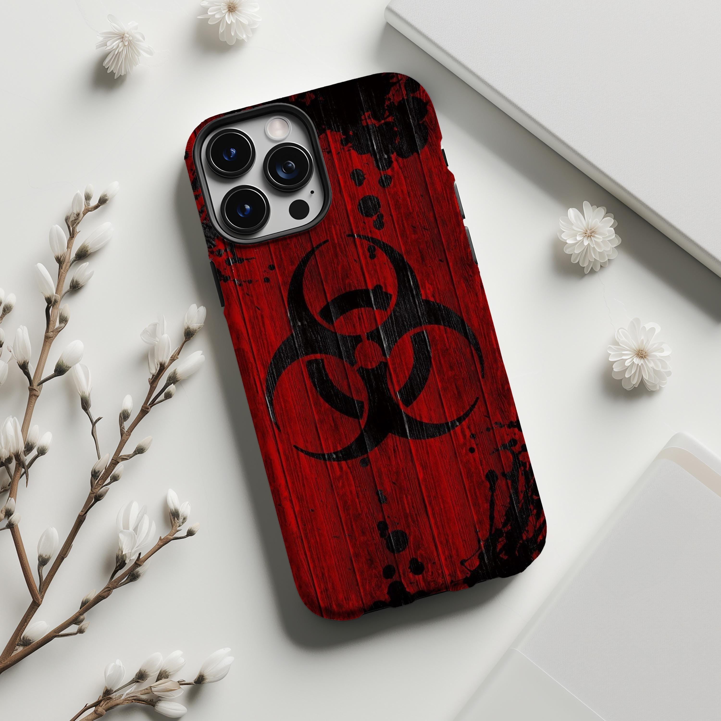 Cyberpunk Biohazard Phone Case with Futuristic Gamer Style 17 16 15 14 ...