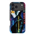Cyberpunk Blue Neon Girl Futuristic Glow Portrait Case with iPhone 17 ...