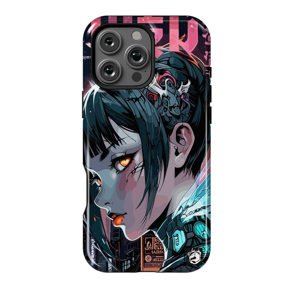 Cyberpunk Butterfly Woman Tough Case Edgy Art for iPhone 11-17 Series ...