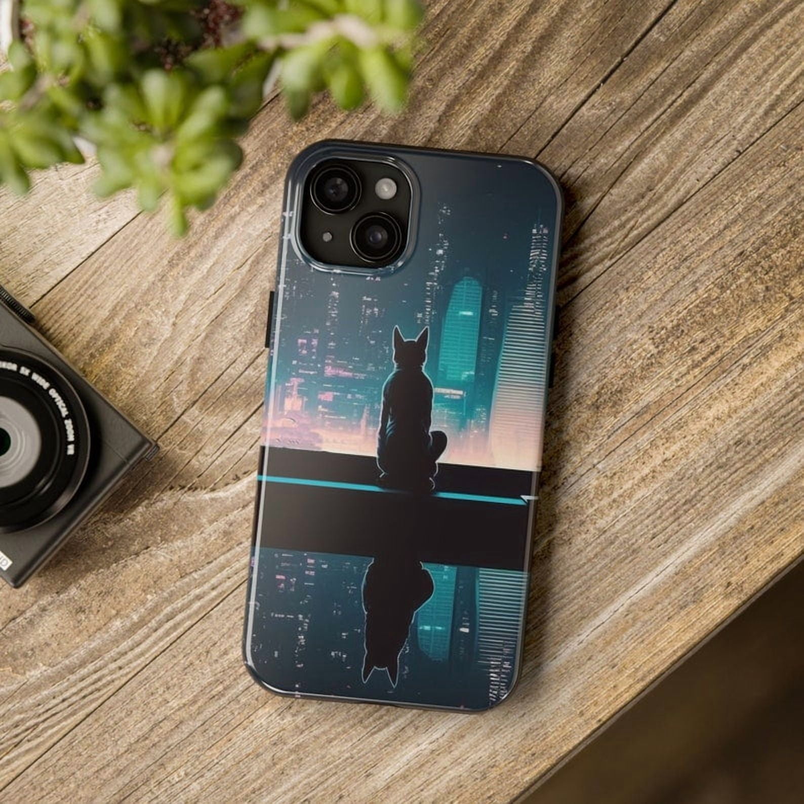 Cyberpunk Cat Cityscape Sci-Fi Phone Case for iPhone 11 12 13 14 15 16 17 Pro Max - Walmart.com