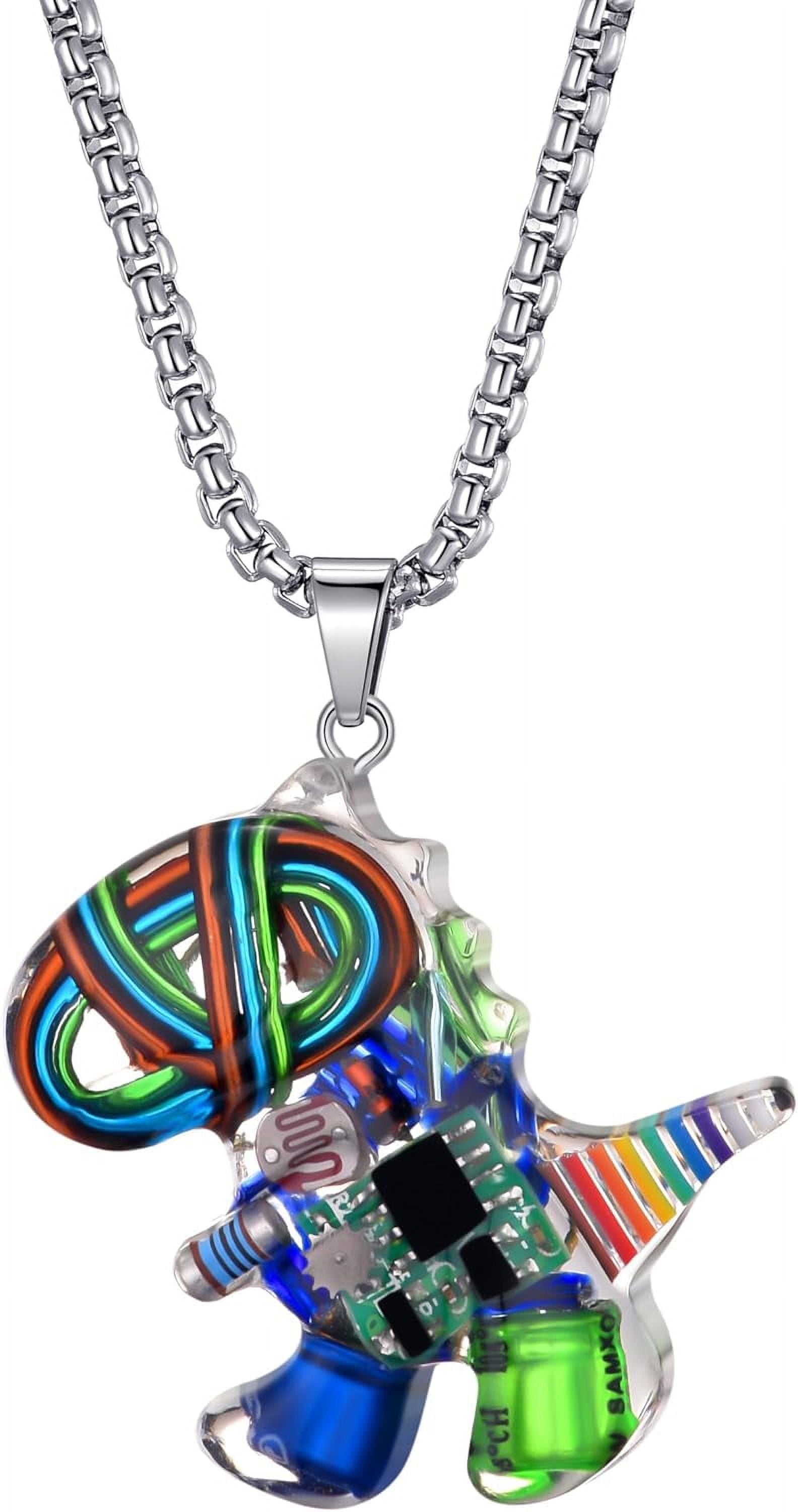 Cyberpunk Dinosaur Pendant Necklace Versatile Hip Hop Steampunk Pendant ...