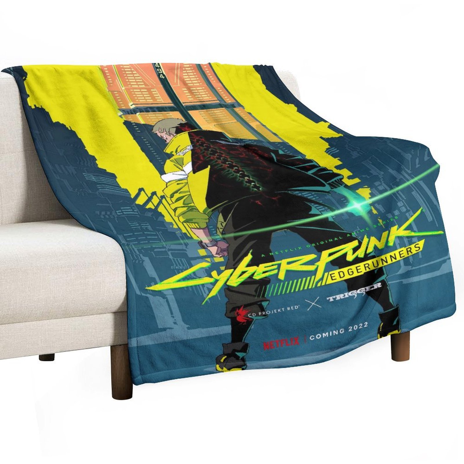 Cyberpunk Edgerunners Anime Poster Luxury Flannel Blanket - Super Soft ...