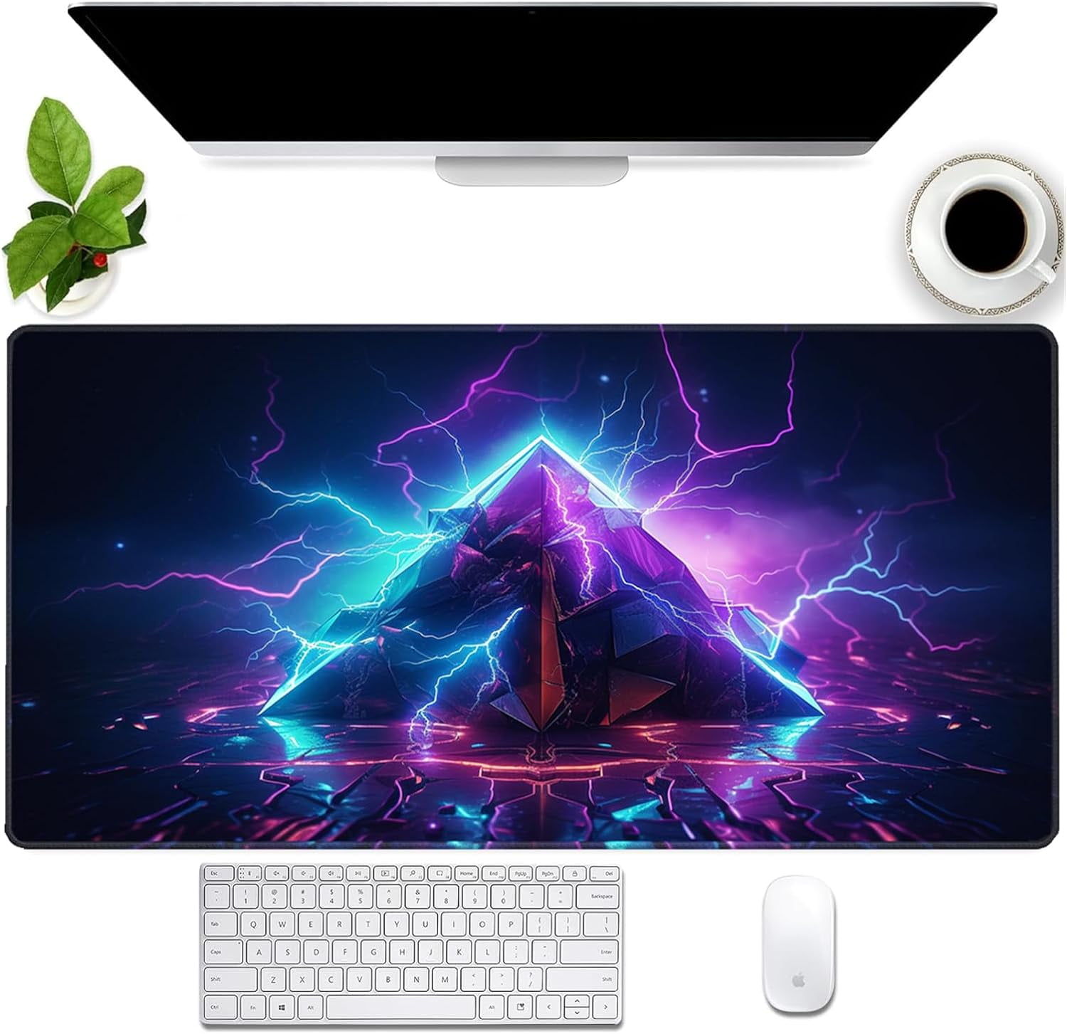 Cyberpunk Lines Mouse Pads for Desk, Keyboard and Mouse Pad, Computer ...