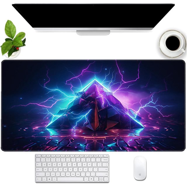 Cyberpunk Lines Mouse Pads for Desk, Keyboard and Mouse Pad, Computer ...