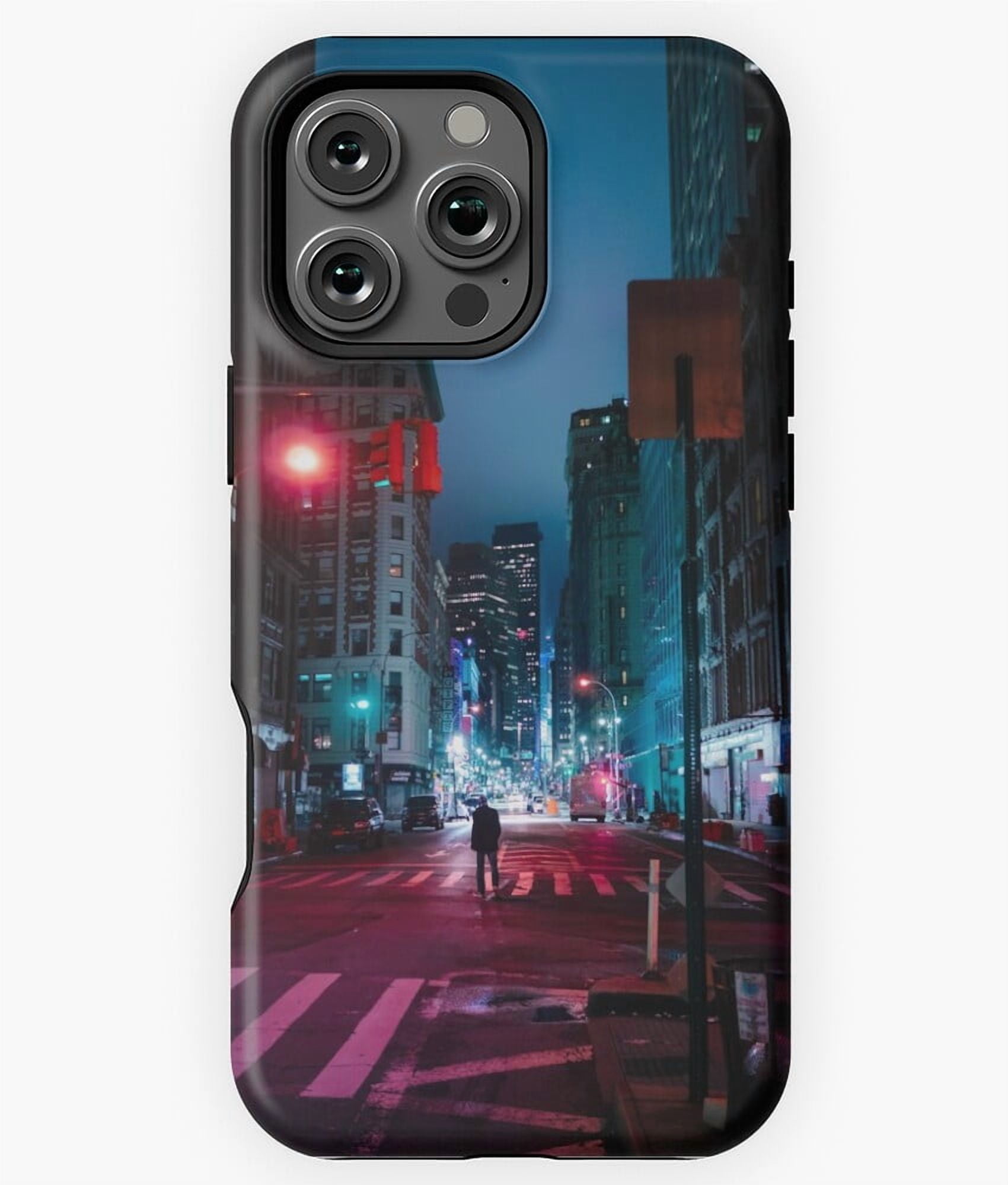 Cyberpunk Looking New York City Phone Case for iPhone 16 15 14 13 12 11 ...