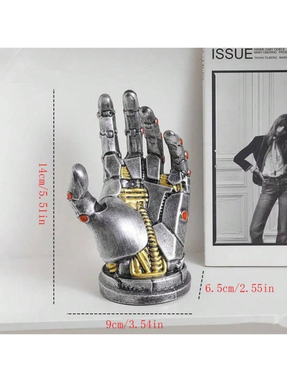 Cyberpunk Mechanical Arm Statue, 3-in-1 Headphone Stand & Controller ...