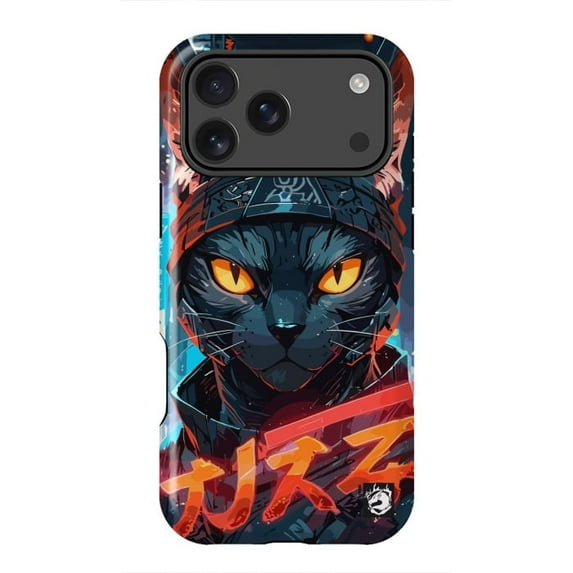 Cyberpunk Neon Cat Futuristic Glow City Art Case for iPhone 17 16 15 14 ...