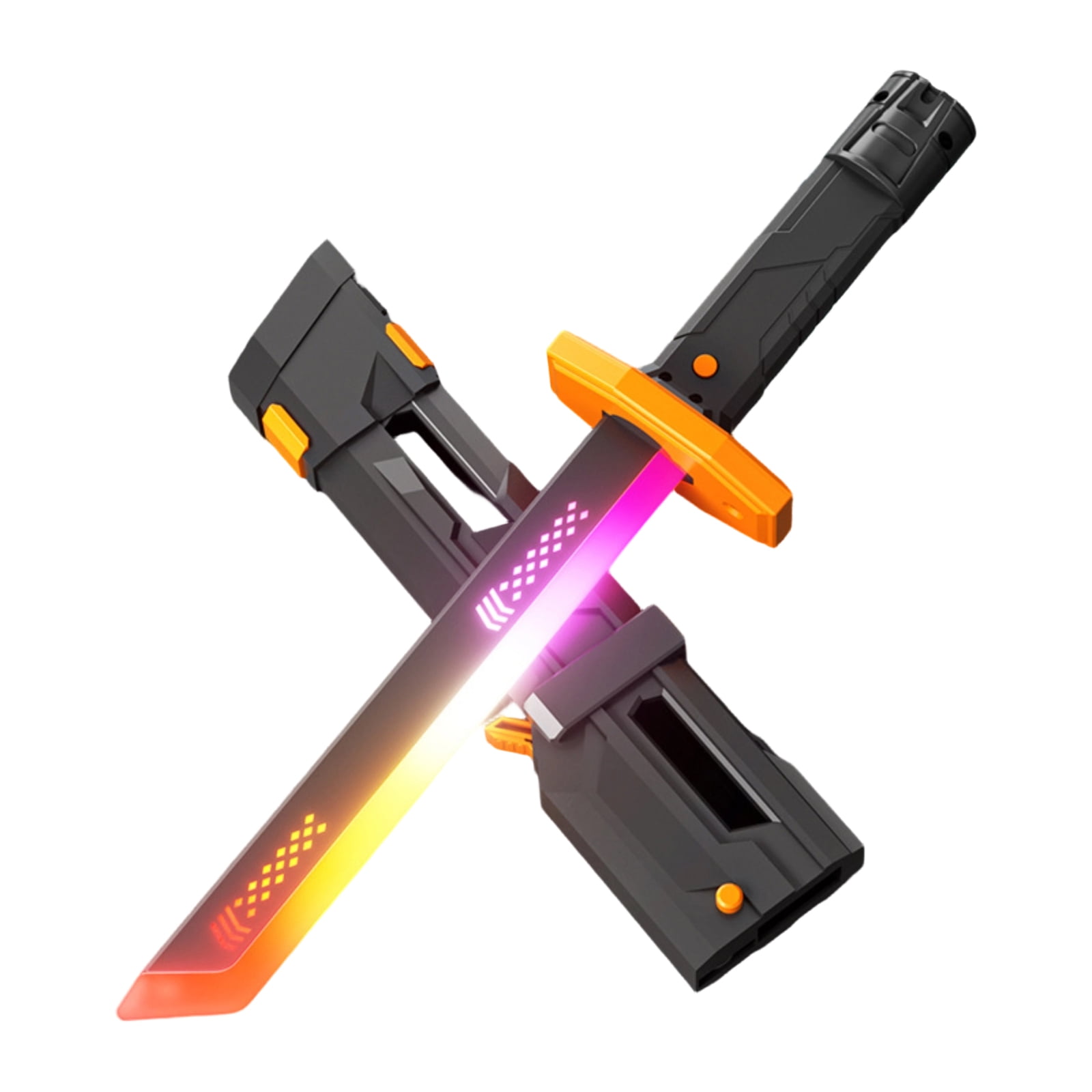Cyberpunk Neon Sword | 17.9" Spark Blade w/Hit Sensor Sound & Fog ...