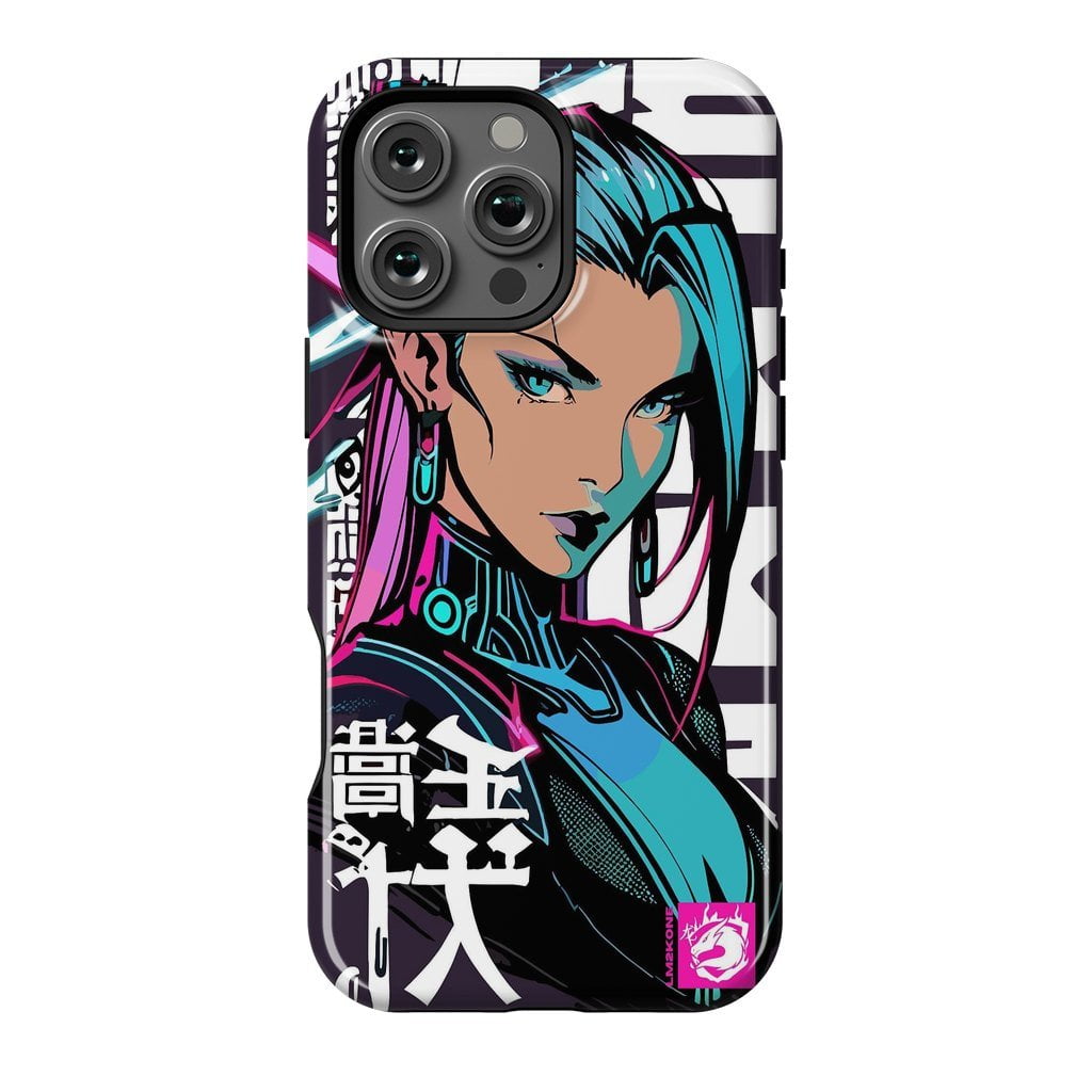 Cyberpunk Neon Woman Tough Cases Vibrant Future for iPhone 11-17 ...