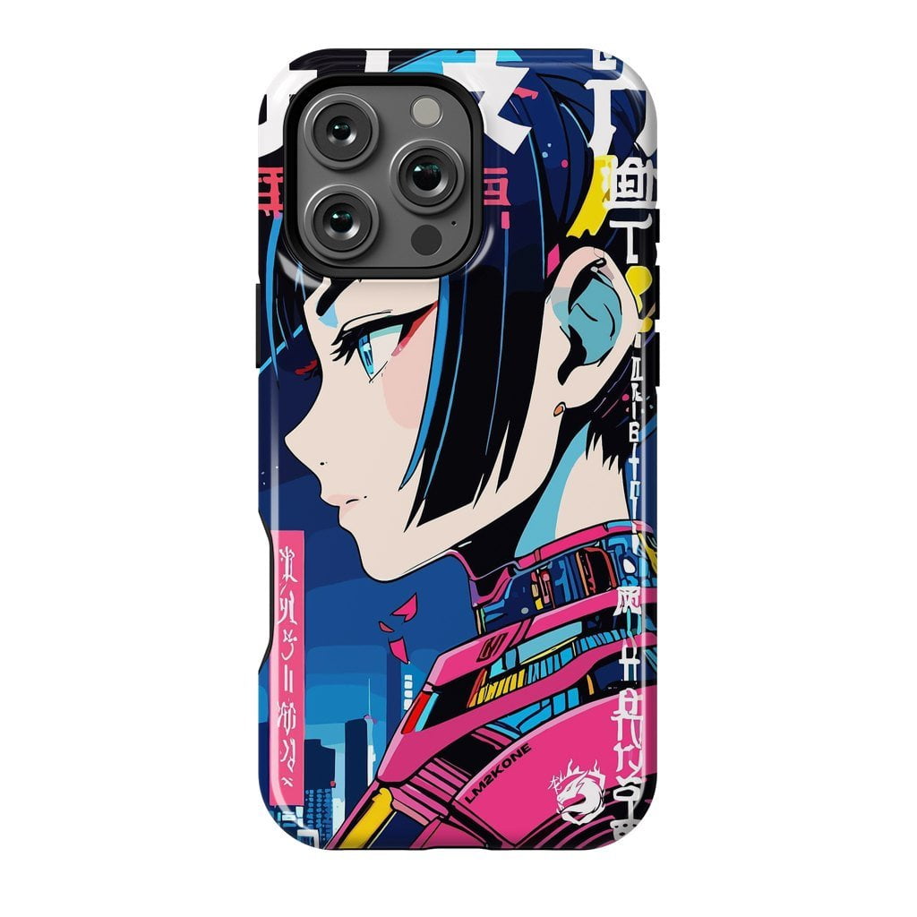Cyberpunk Night Girl Tough Cases Urban Future for iPhone 11-17 Series ...