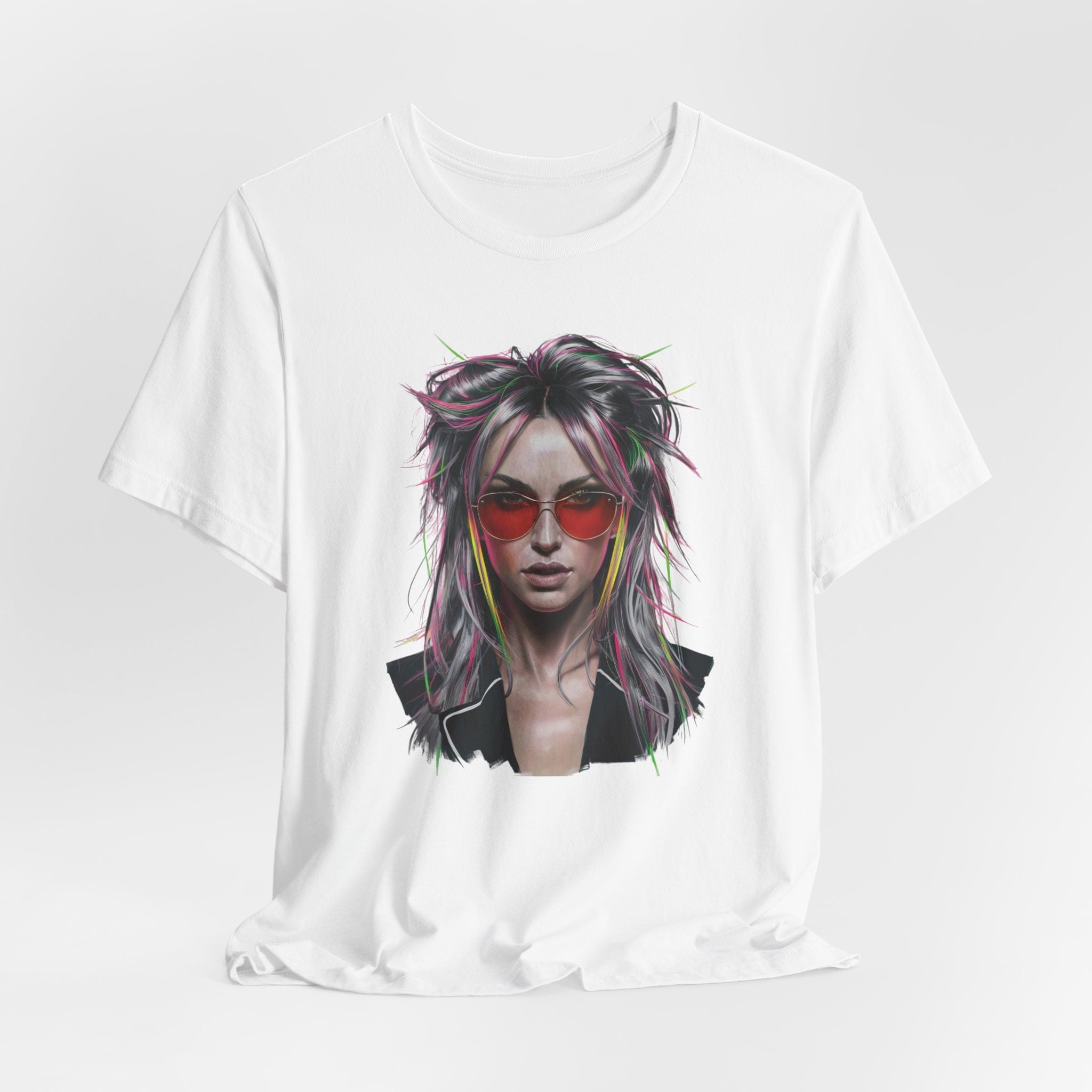 Cyberpunk Rocker Girl T-Shirt - Stylish and Edgy Design - Cyberpunk ...