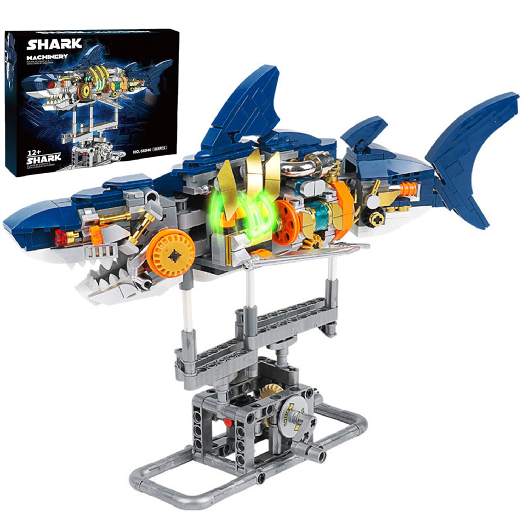 Cyberpunk Shark Building Block Set for Kids Boy,Creative Sea Animal ...