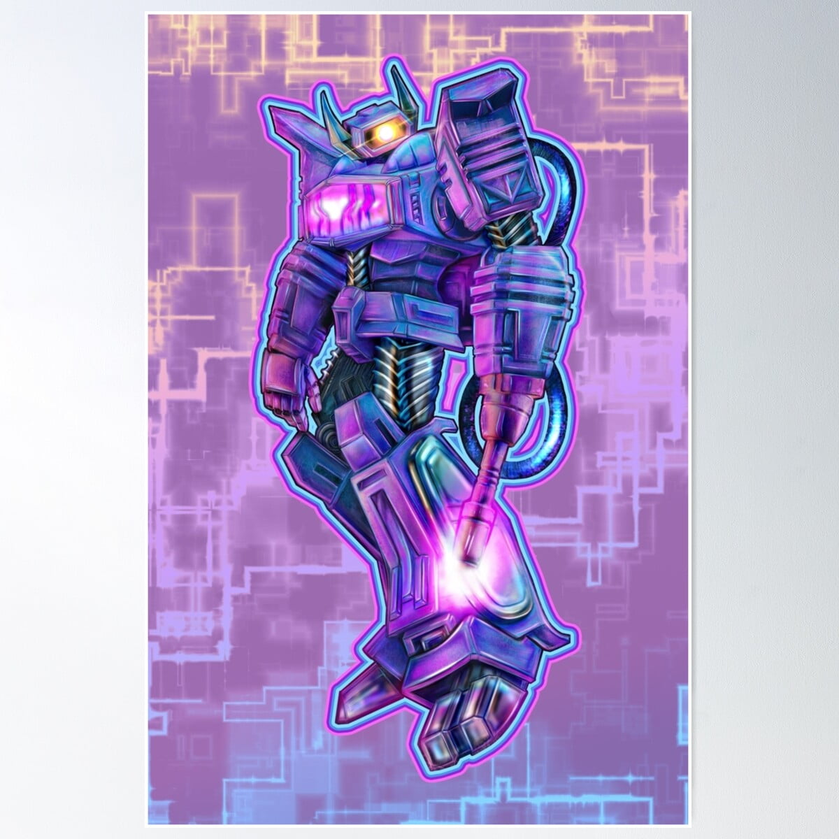 Cyberpunk Shockwave : Poster Wall Art, Modern Wall Decor For Living ...