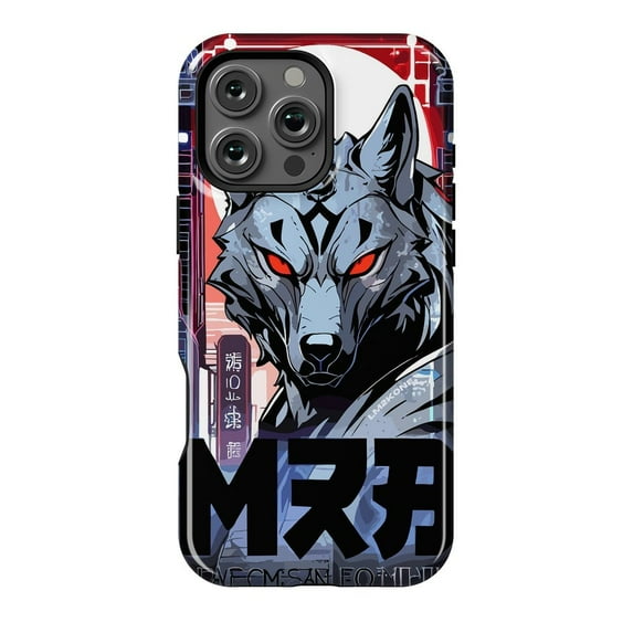 Cyberpunk Silver Wolf Tough Cases Futuristic Animal for iPhone 11-17 ...