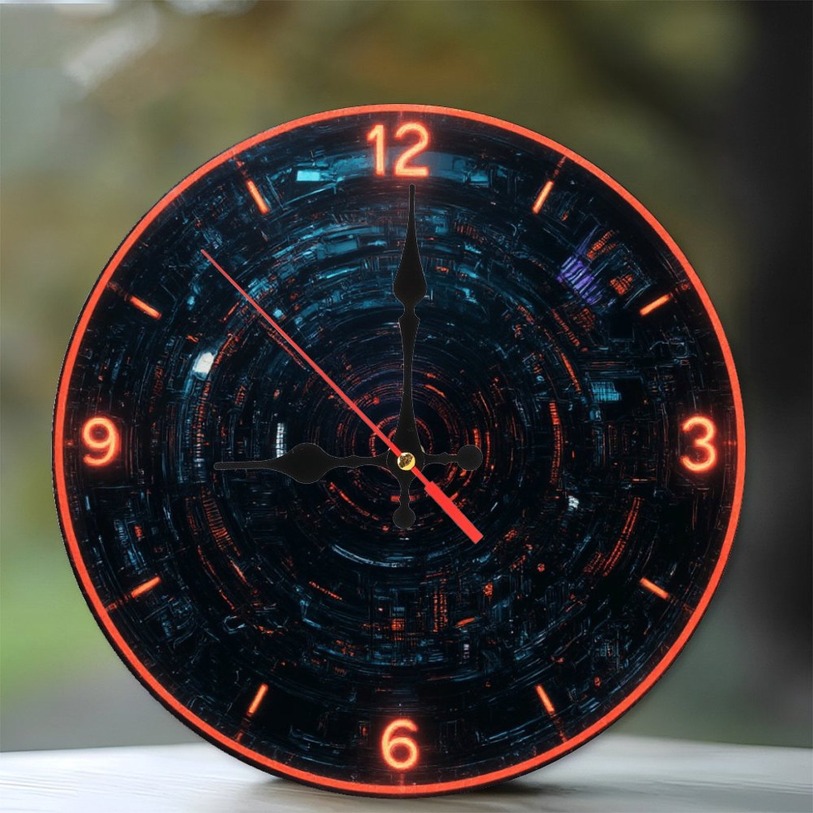 Cyberpunk Style Clock Neon Wall Clock Sci Fi Clock Futuristic Clock ...