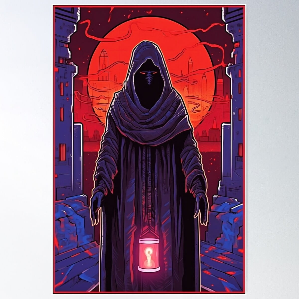 Cyberpunk Style Tarot - The Binary Oracle Poster Wall Art, Modern Wall ...