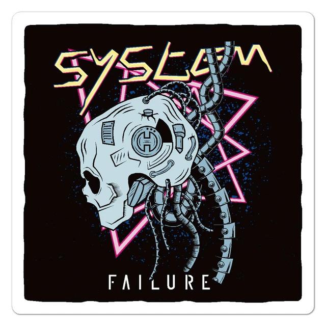 Cyberpunk System Failure Sticker Indoor Outdoor Phone Decal Water ...