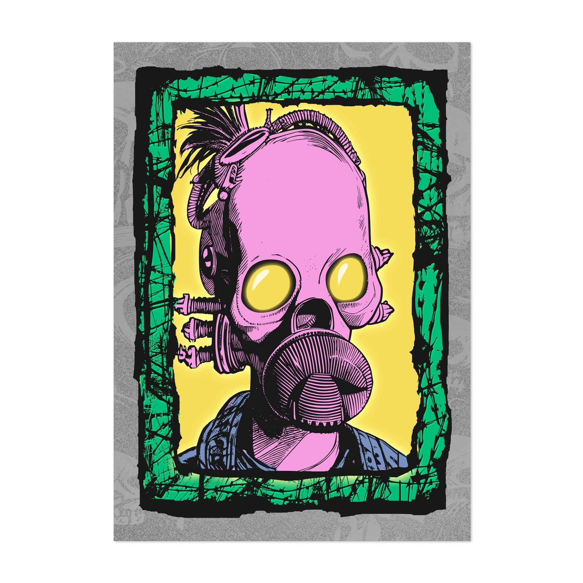 Cyberpunk cyborg robot - Illustration Psychedelic Surrealism Pop Art ...