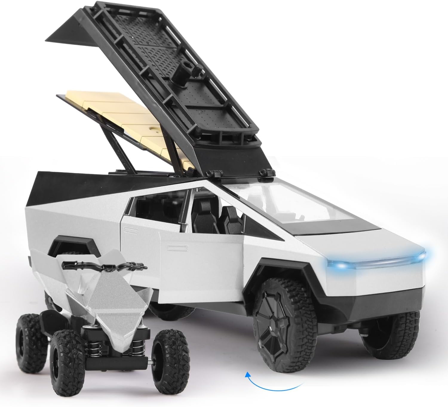 Cybertruck Camper Toy,1:24 Zinc Alloy Pull Back Toy Car Camping RV with ...