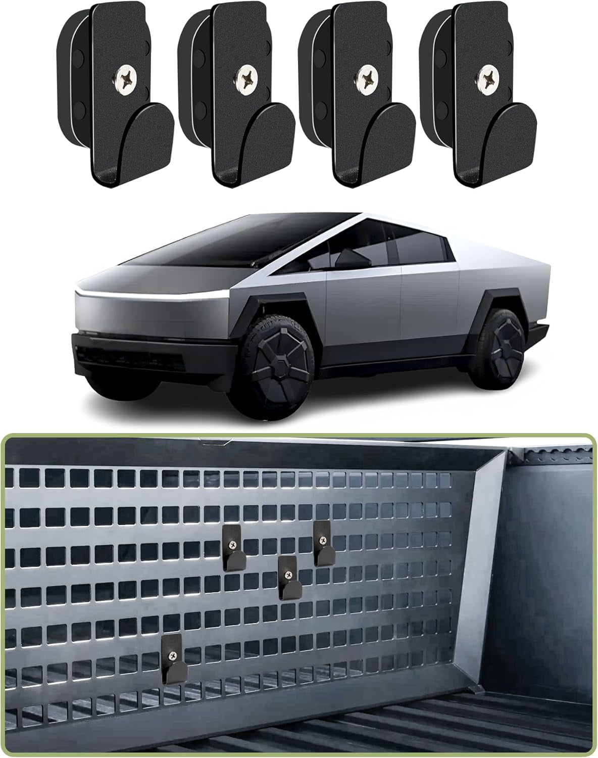 Cybertruck MOLLE Hooks for Tesla Cybertruck as Molle Panel Accessories ...