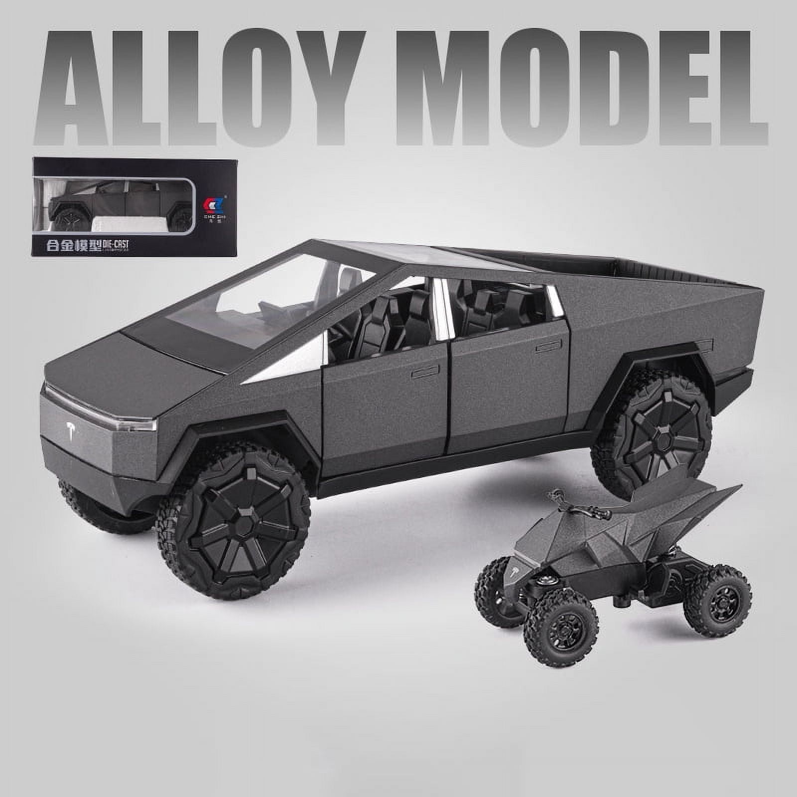 Cybertruck Zinc Alloy Toy Trucks with RV Motorcycle Diecast Metal ...