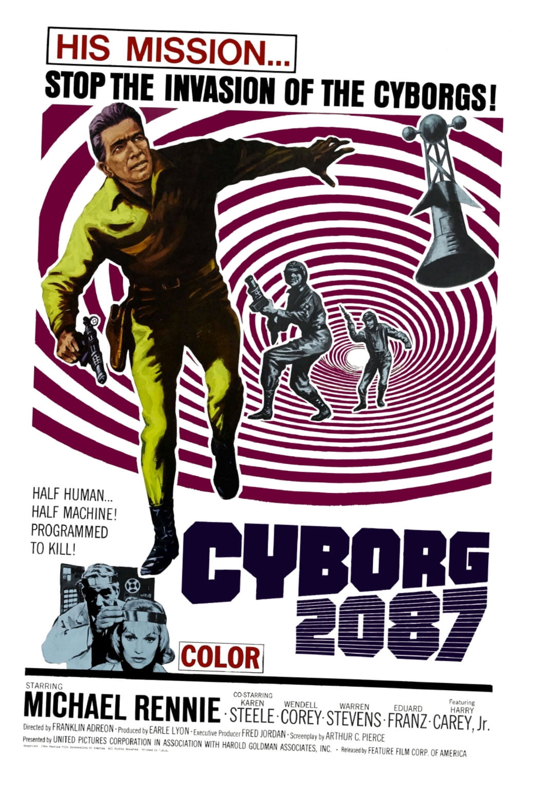 Cyborg 2087 Movie poster Metal Print 12x16 Large Print on Metal 12x16 ...