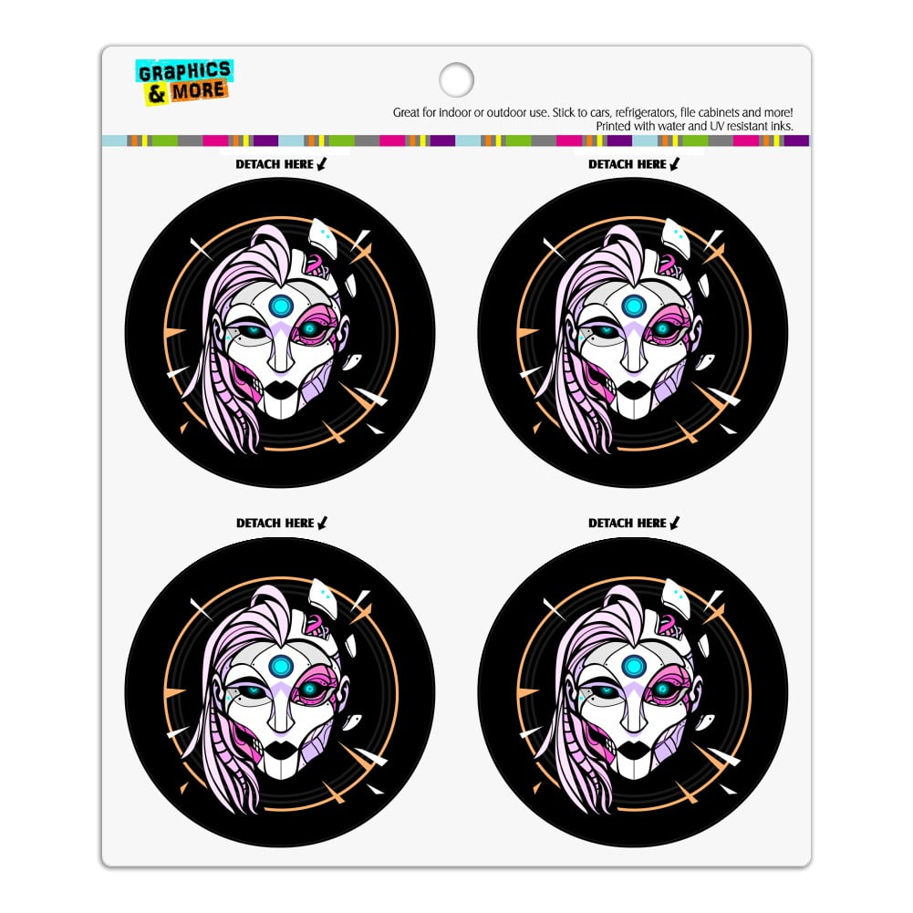 Cyborg Android Robot Science Woman Face Refrigerator Fridge Locker ...