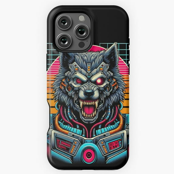 Cyborg Werewolf Full Moon Howl Sci Fi Horror Synthwave Fan Phone Case ...