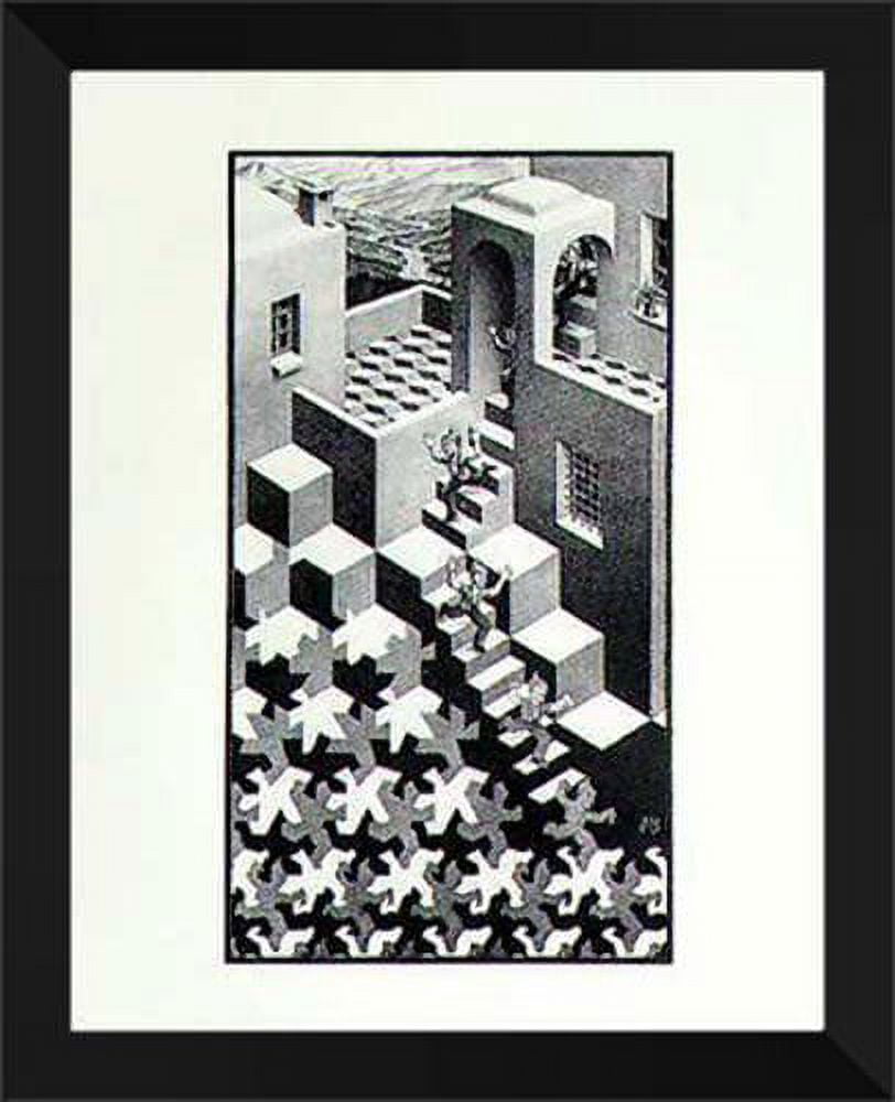 Cycle 26x30 Framed Art Print by M.C. Escher - Walmart.com