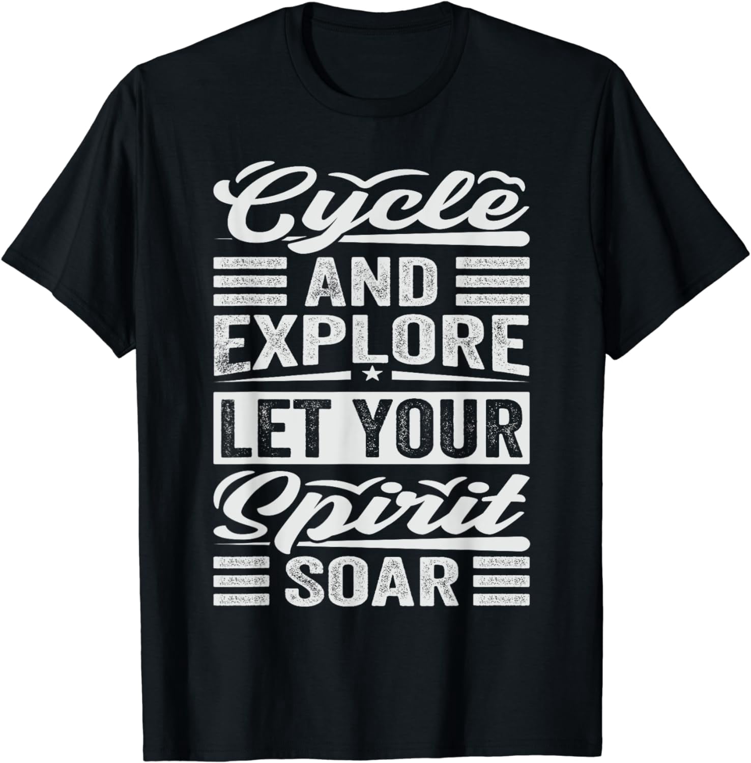 Cycle And Explore Let Your Spirit Soar - Funny Biker Short T-Shirt ...