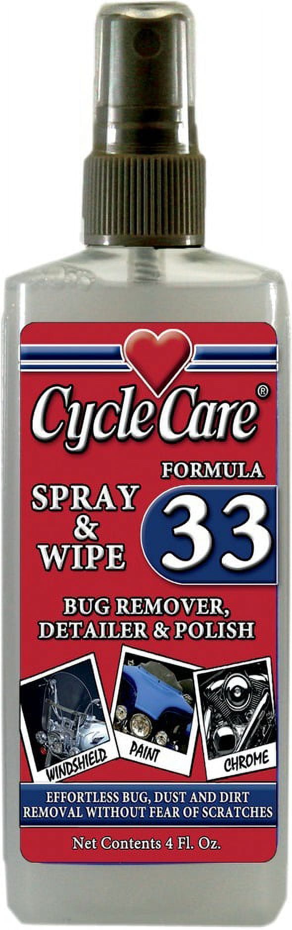 Cycle Care Formulas 33004 Formula 33 Spray and Wipe, Dry Detailer and ...