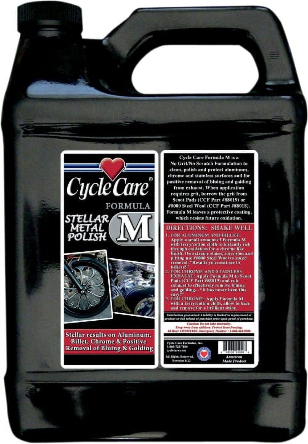 Cycle Care Formulas Formula M Aluminum/Chrome Polish 1 Gallon - Walmart.com