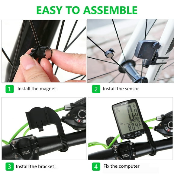 INBIKE Waterproof Wireless Bike Computer - Speedometer with LCD Display ...