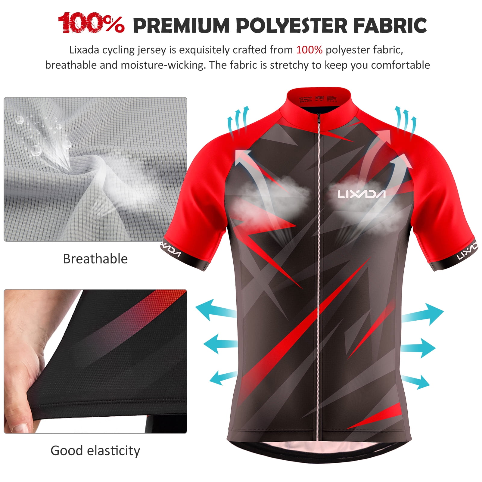 Cycle Lixada Men Cycle Jersey Breathable Short Sleeve Bike Shirt And ...
