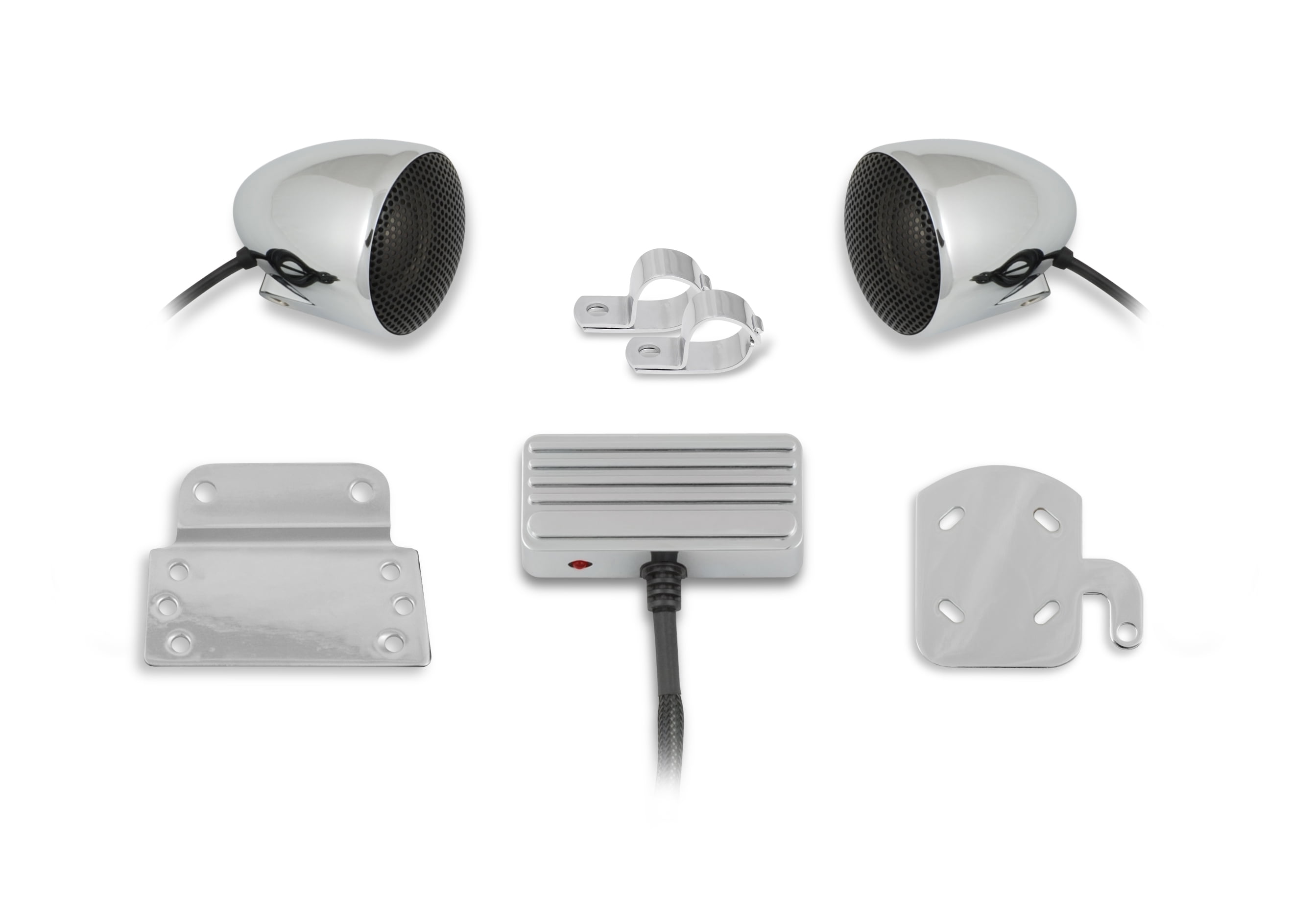 Cycle Sounds 4405-0076 Ultra Motorcycle Handlebar Speaker System Kit ...
