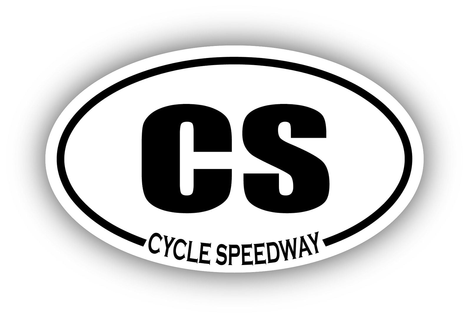 Cycle Speedway CS Oval Bumper Sticker 3M Vinyl Decal 3 in x 5 in ...