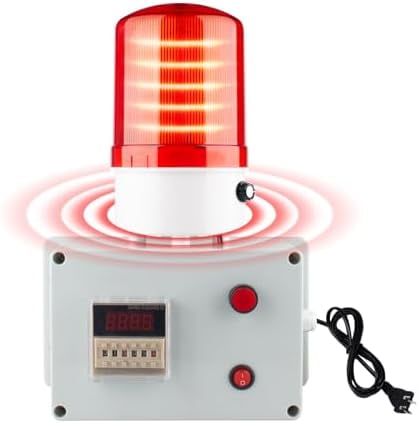 Cycle Timer Alarm with Flashing Light - 0-110dB Adjustable Siren ...