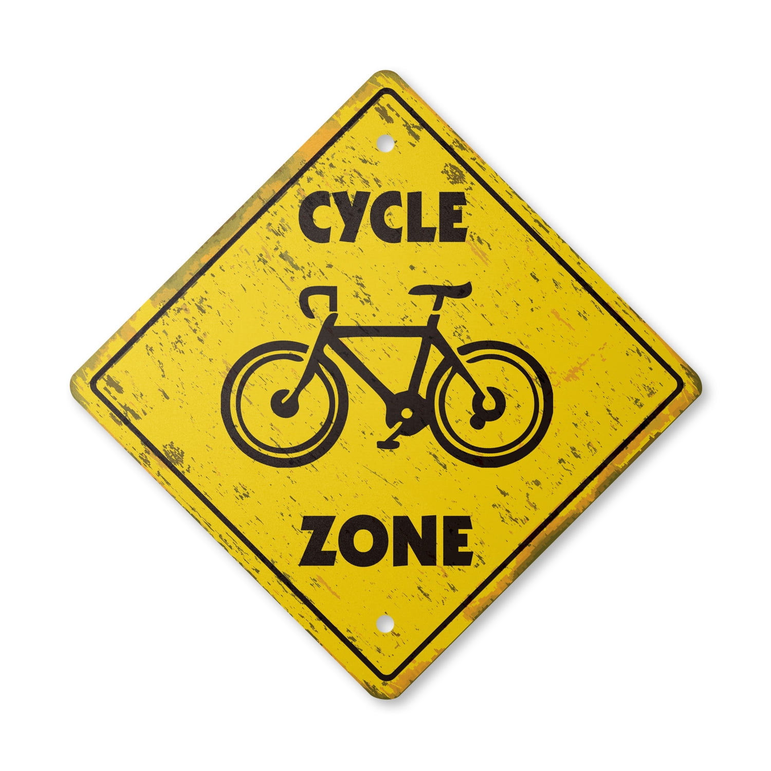 Cycle Vintage Crossing Sign Zone Xing | Indoor/Outdoor Plastic | 12 ...