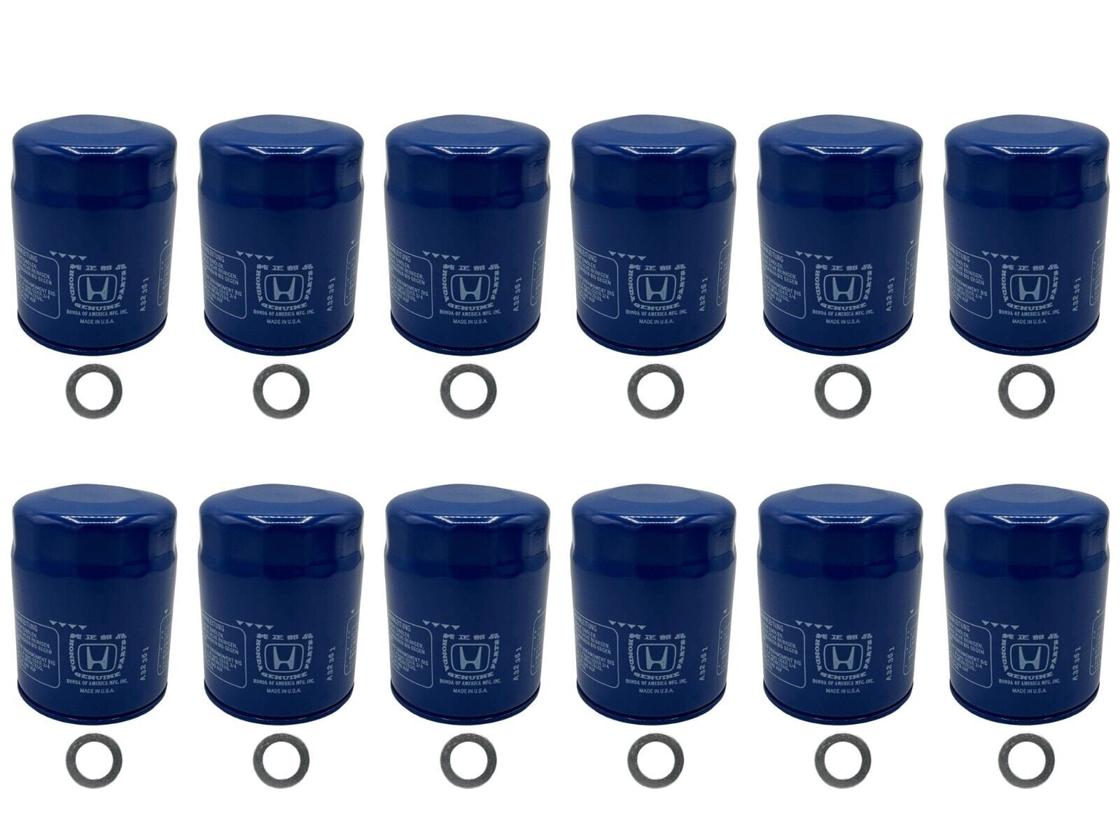 Cyclemax 12 Pack for Honda Genuine OEM Authentic Oil Filter includes ...