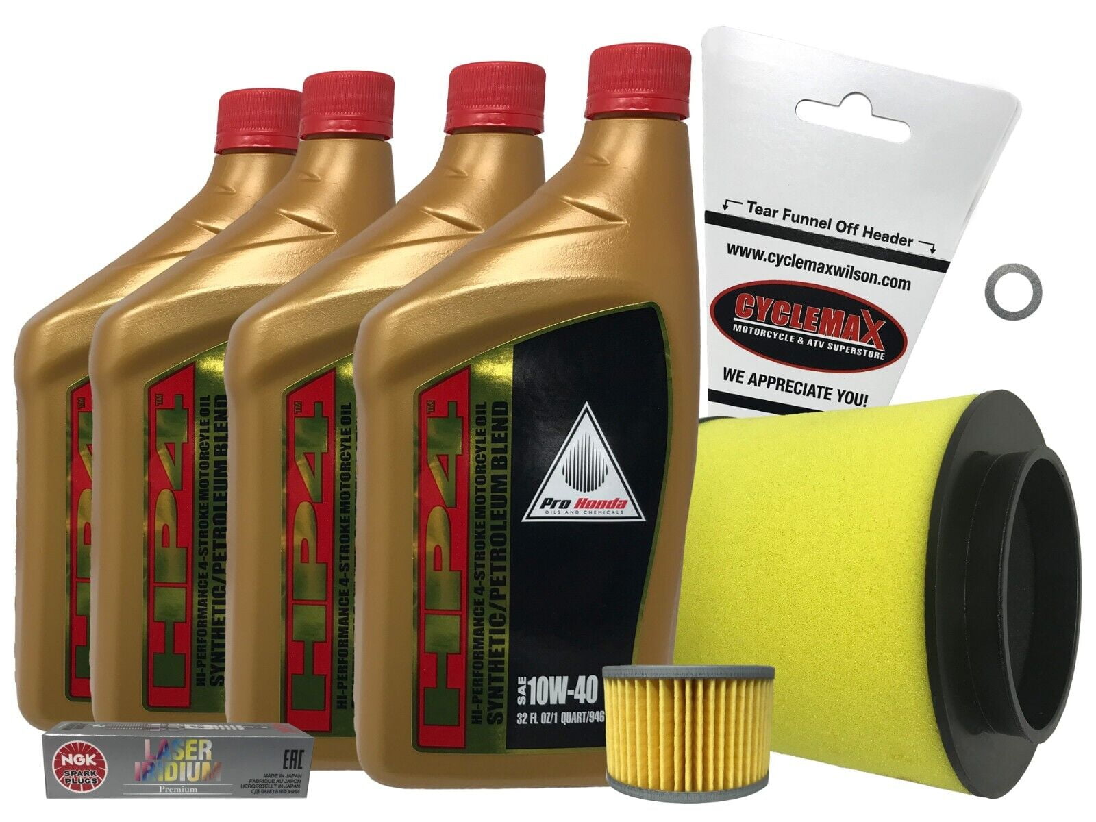 Cyclemax 2006-2014 OEM Honda TRX 680 Rincon Semi Synthetic Tune Up Kit ...