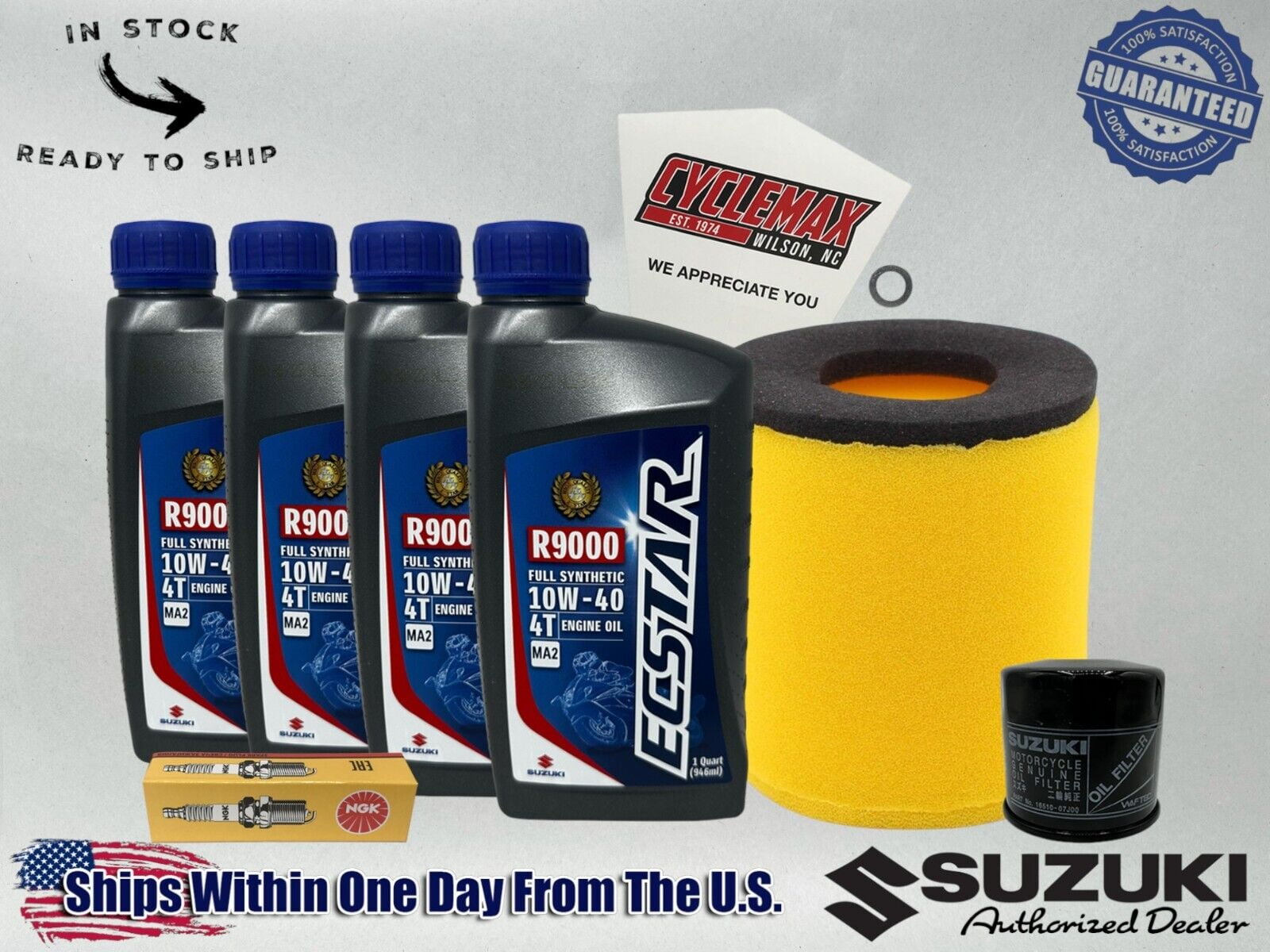 Cyclemax FS Ecstar R9000 Tune-Up Kit fits 2018-2024 Suzuki KINGQUAD 400 ...