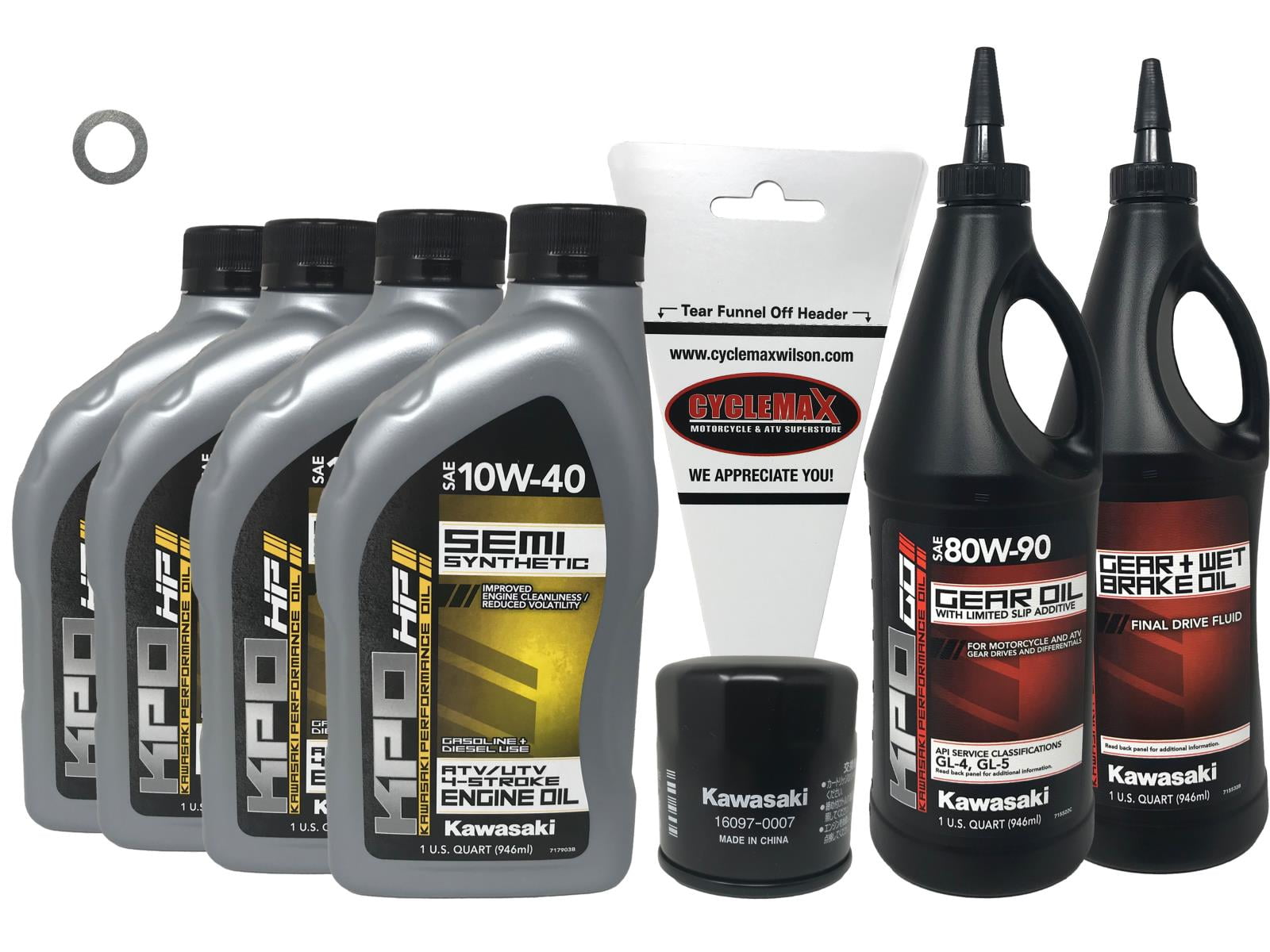 Cyclemax ATV Engine Change Full Service Kit for 2014-2021 Kawasaki ...