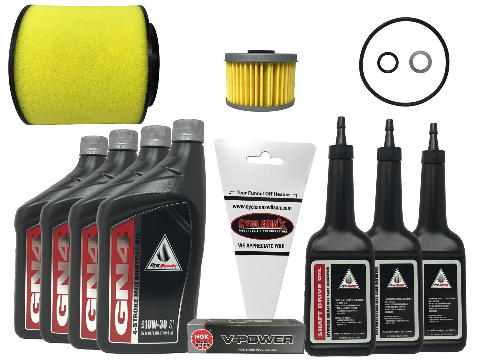 Cyclemax Full Service Kit for 2015-2021 Honda Pioneer 500 SXS with 10W ...