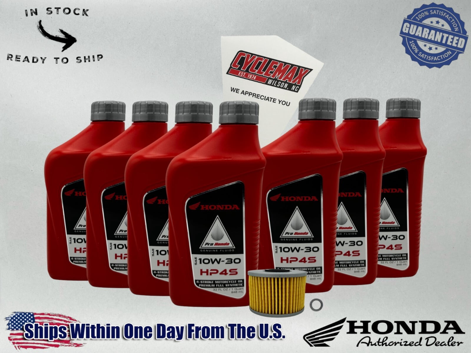 Cyclemax Full Synthetic HP4s Oil Change Kit fits 2019-2024 Honda Talon ...