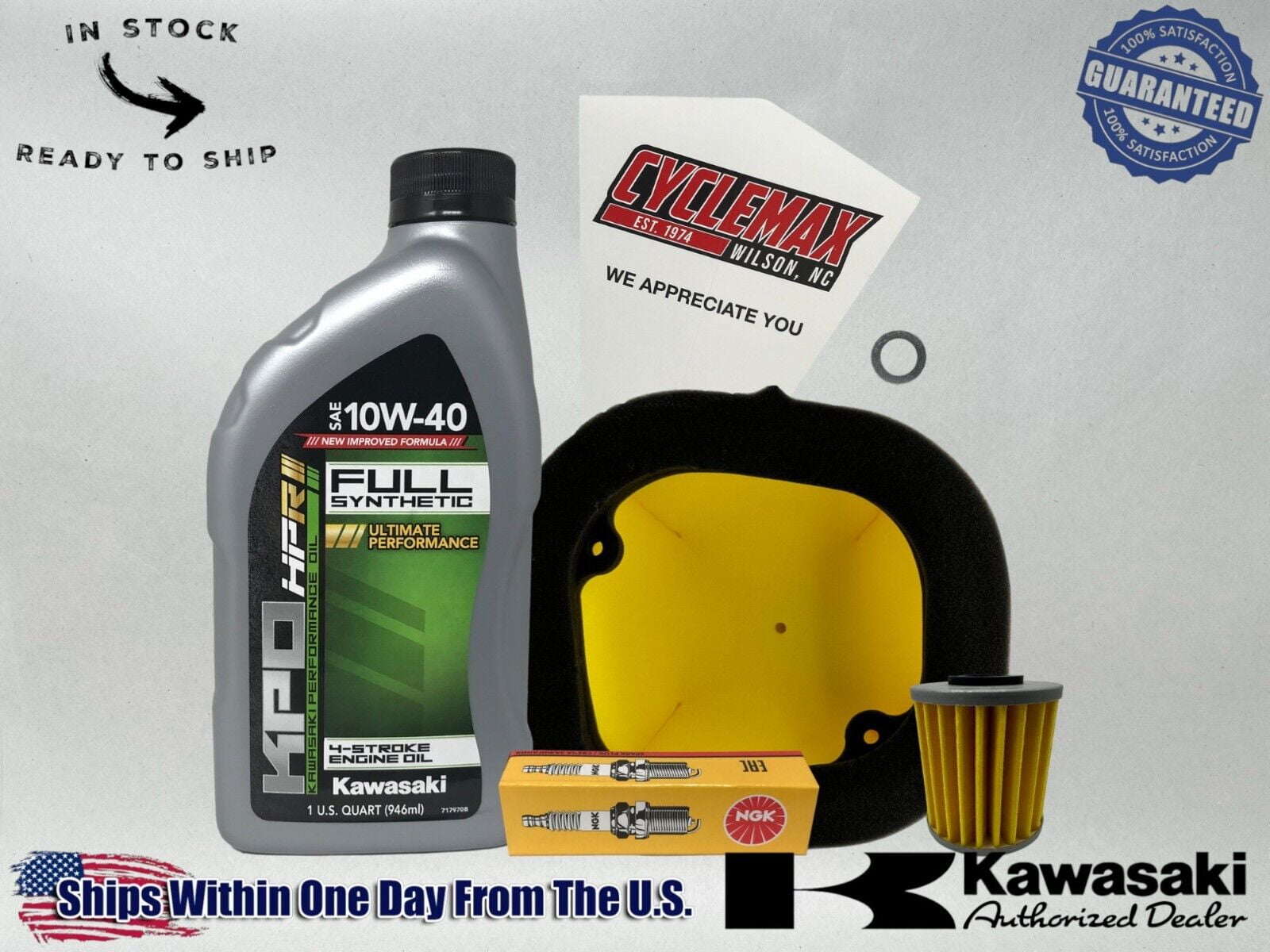 Cyclemax Full-Synthetic KPO Tune-Up Kit fits 2021-2025 Kawasaki KX250 ...