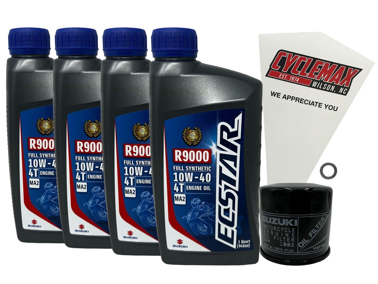 Cyclemax Full Synthetic Oil Change Kit fits 1999-2007 Suzuki GSX1300R ...
