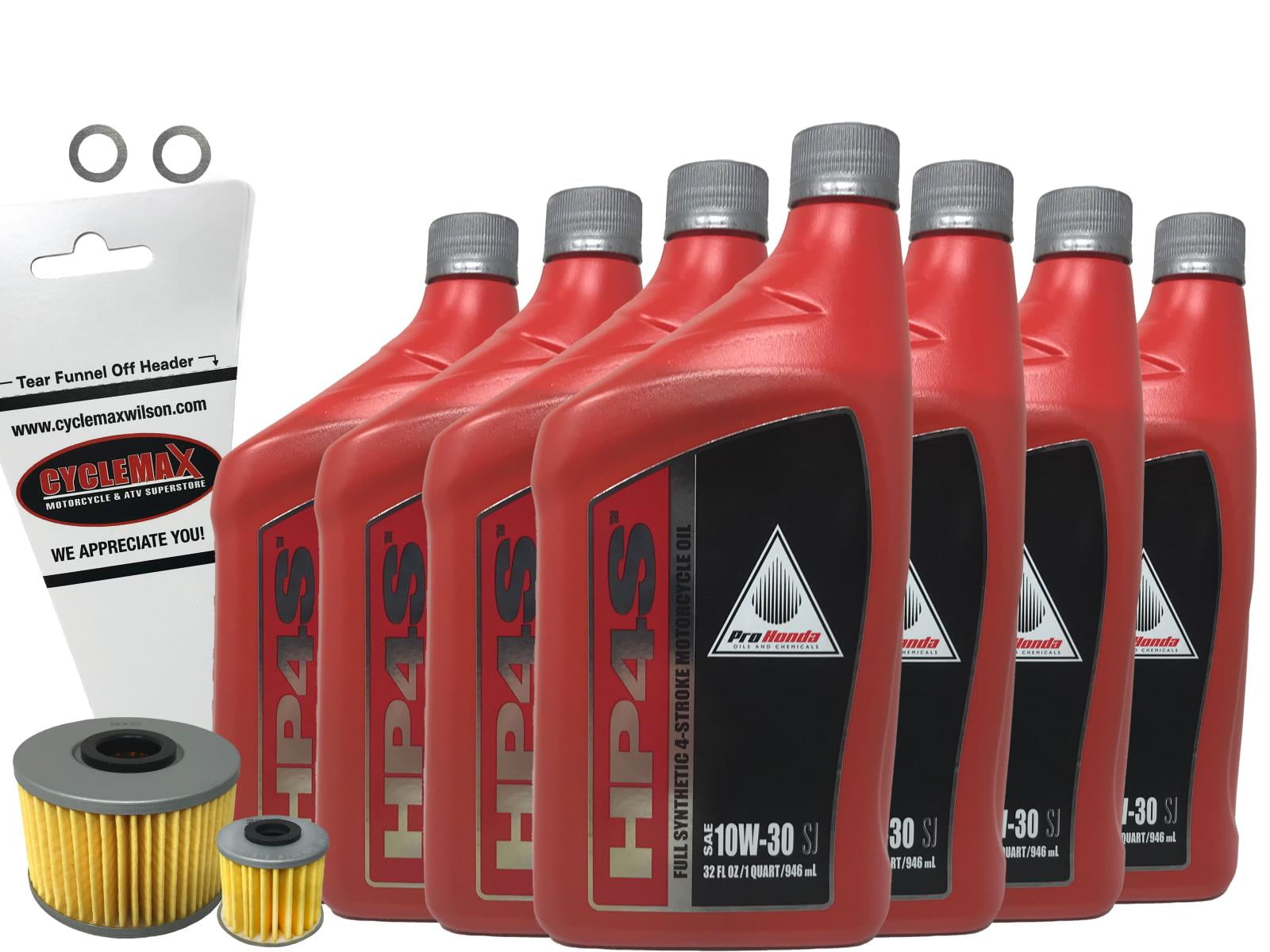 Cyclemax Full Synthetic Oil Change Kit for 2016-2022 Honda Pioneer 1000 ...