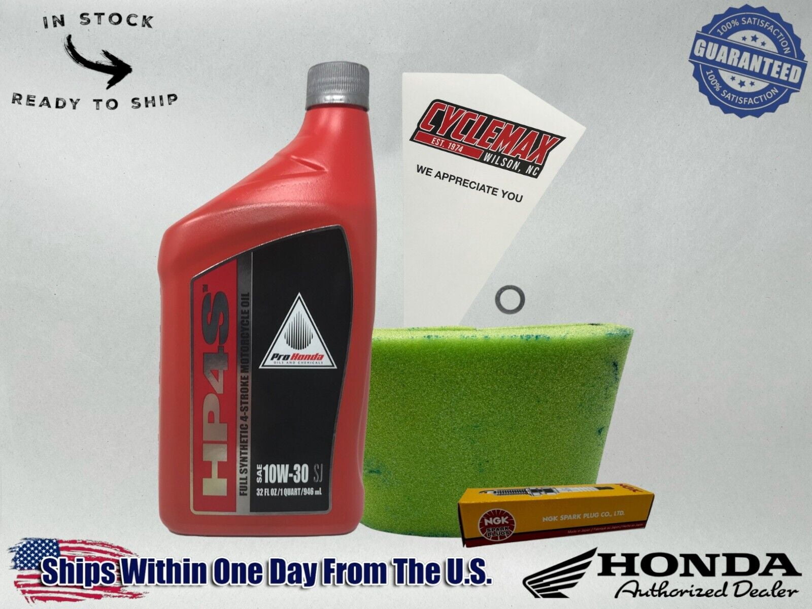 Cyclemax Full Synthetic Tune Up Kit fits 2012-2024 Honda TRX90X with ...