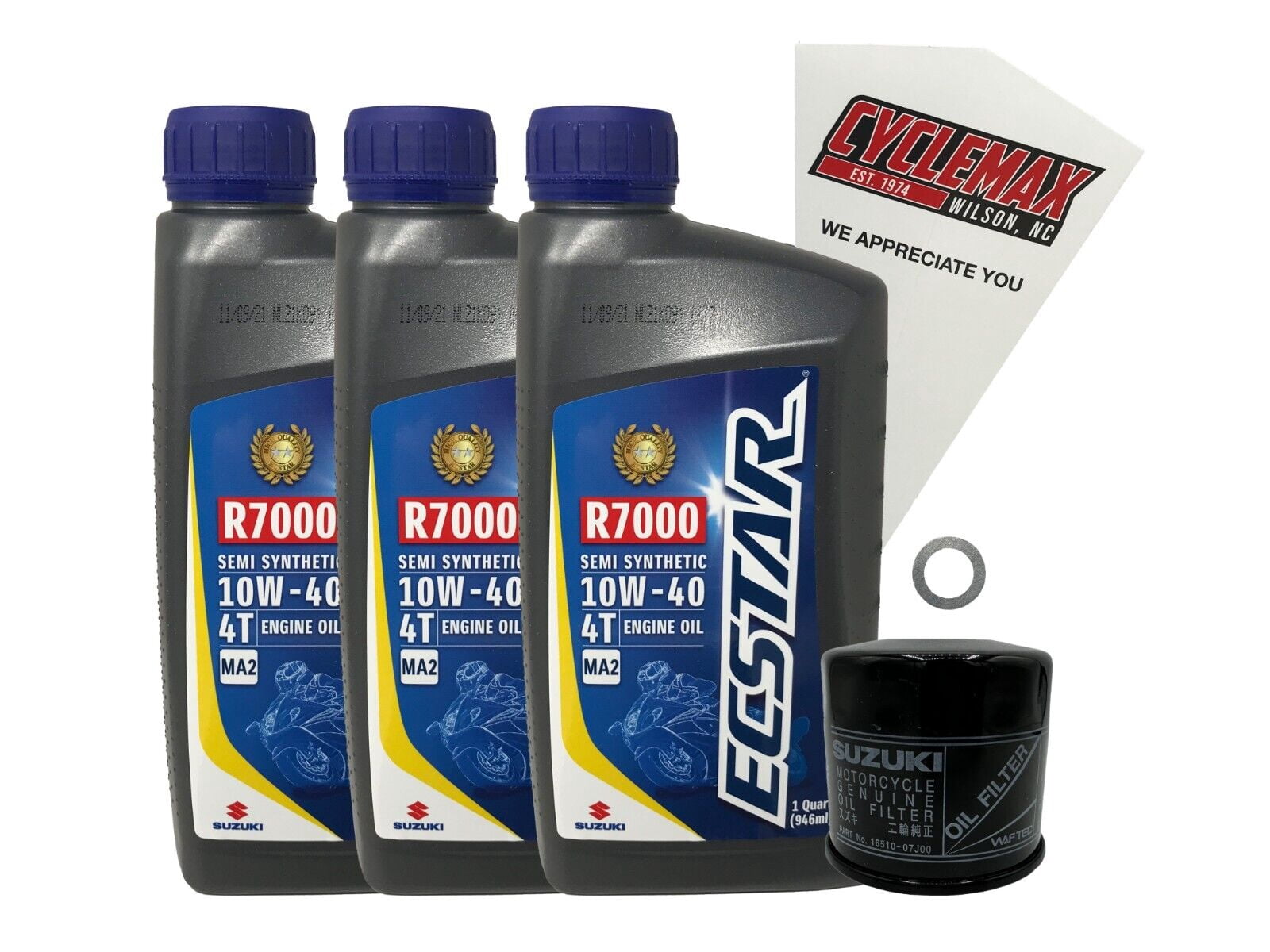 Cyclemax Genuine OEM Semi-Synthetic Oil Change Kit fits 2000-2022 ...