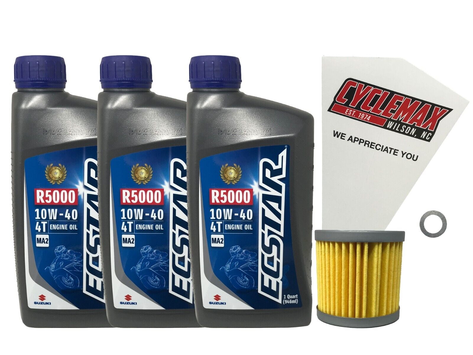Cyclemax Genuine OEM Standard Oil Change Kit fits 2003-2018 Suzuki LTZ ...